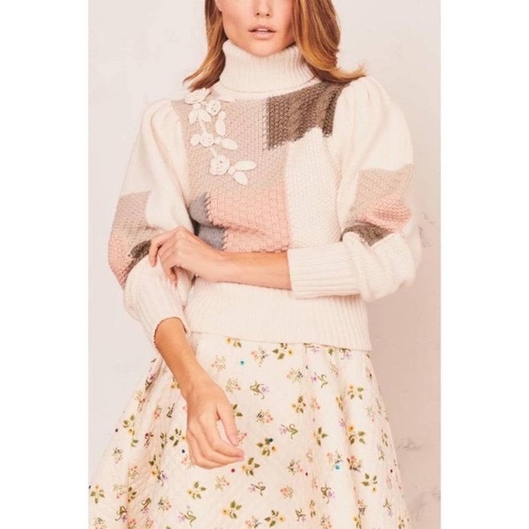 LoveShackFancy | Sweaters | Loveshackfancy Allan Patchwork Floral ...